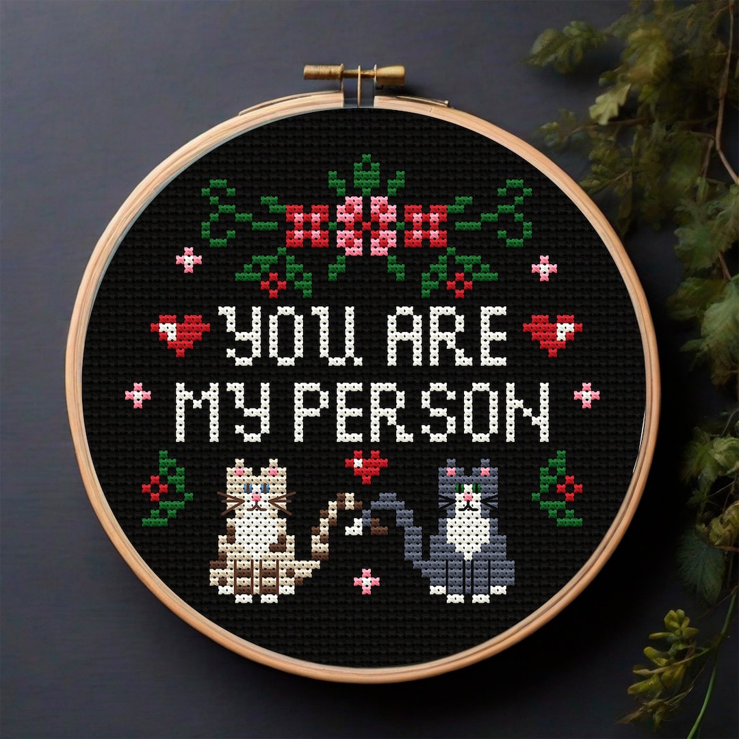 Small Cute Cats Cross Stitch Pattern PDF, Easy and Funny Cat Embroidery ...