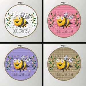 Bee Cross Stitch Pattern PDF, Cottagecore Embroidery, Summer Garden ...