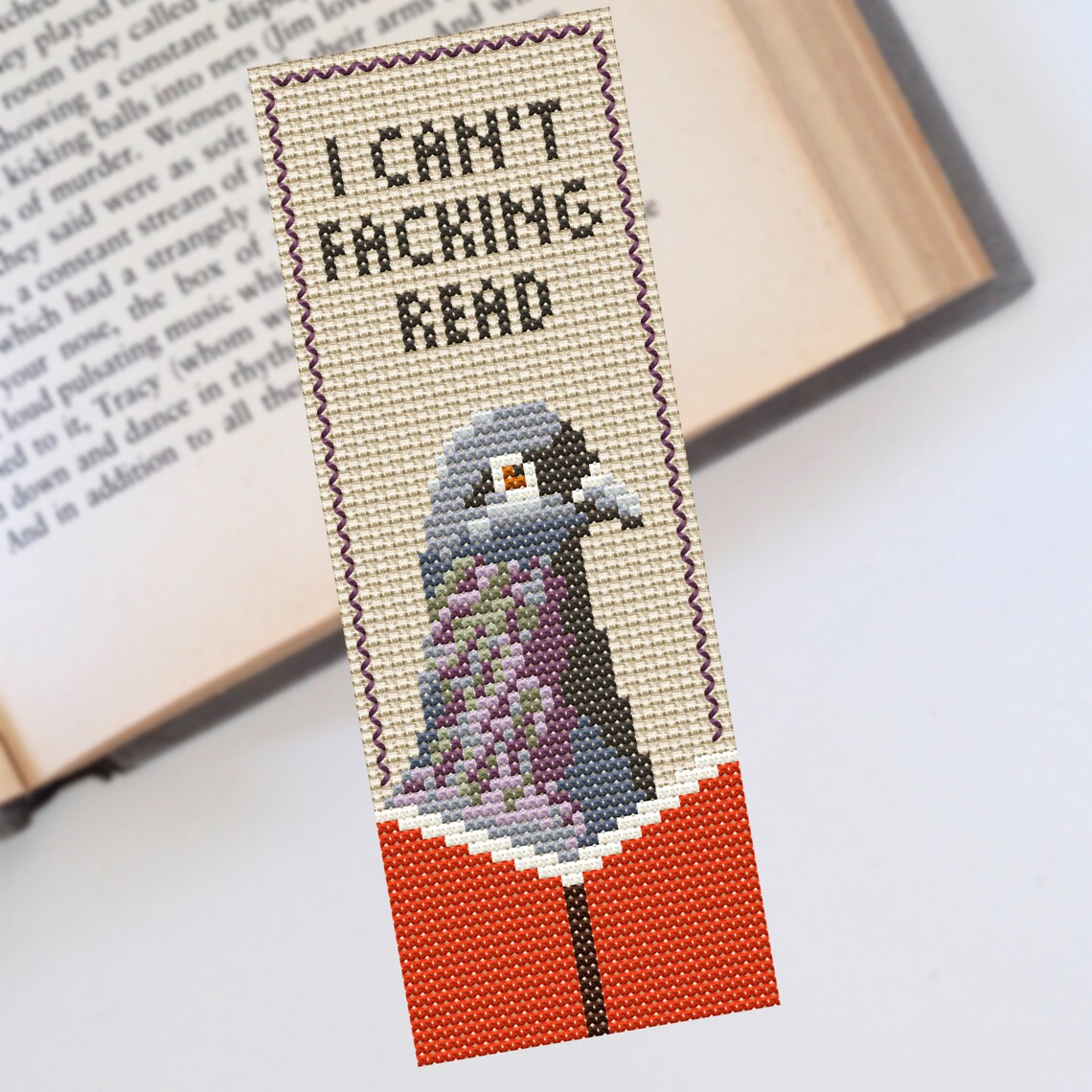 Witty Pigeon Cross Stitch Bookmark Pattern, Funny Sarcastic Pigeon ...