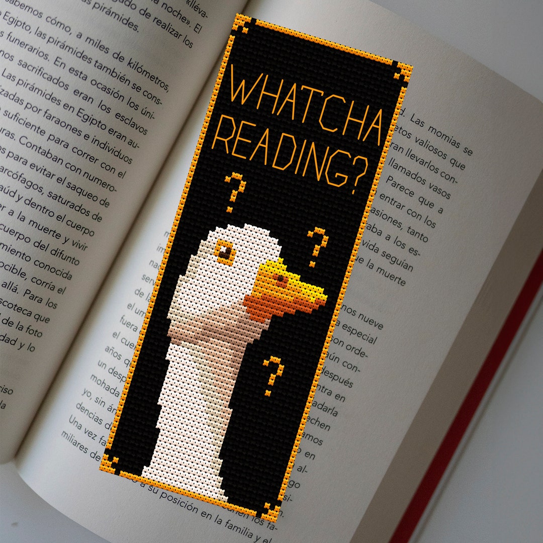 Silly Goose Bookmark, Cross Stitch Bookmark Pattern PDF, Cute Funny ...