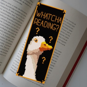 Silly Goose Bookmark, Cross Stitch Bookmark Pattern PDF, Cute Funny ...
