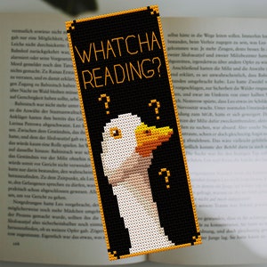 Silly Goose Bookmark, Cross Stitch Bookmark Pattern PDF, Cute Funny ...