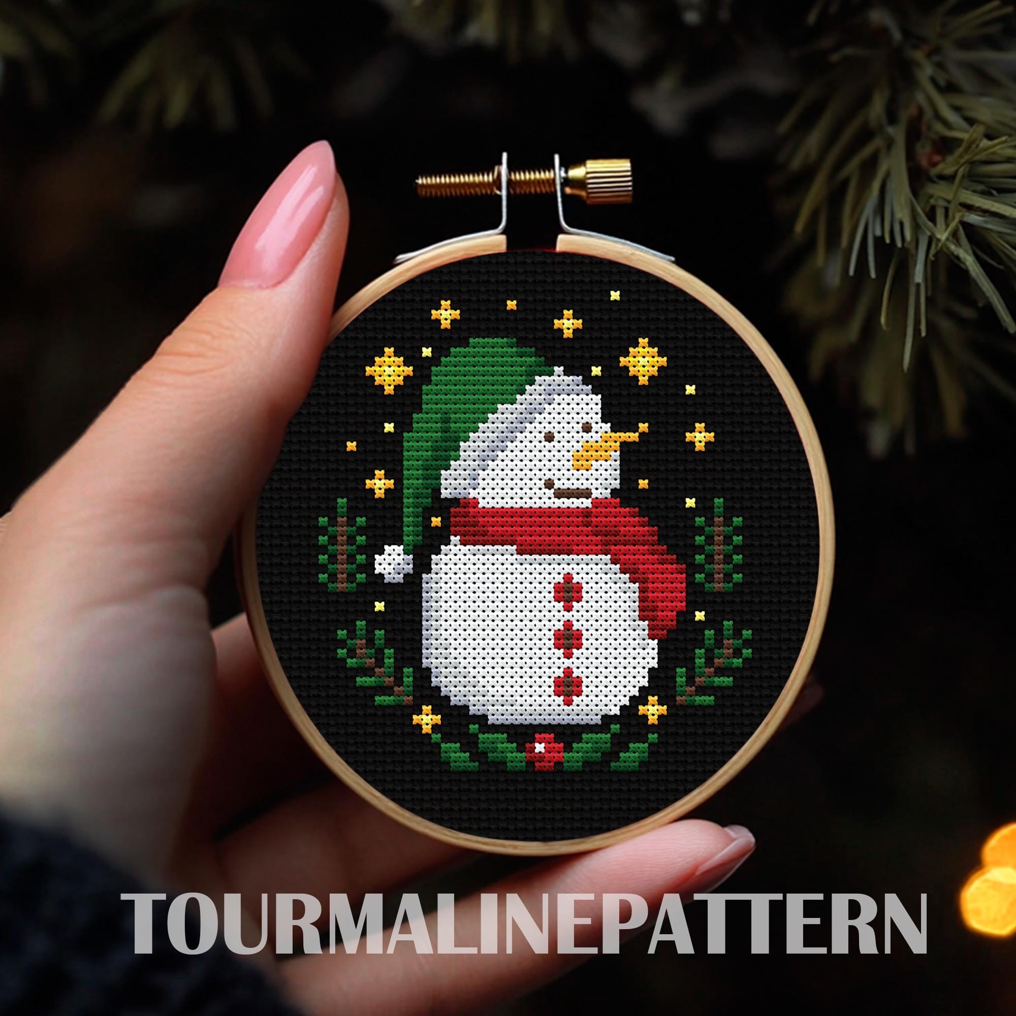 Snowman Cross Stitch Pattern PDF Christmas Snowman Easy Embroidery Mini ...