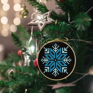Cross Stitch Mini Ornament Pattern PDF Snowflake Embroidery Design ...