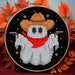 Christmas Cute Ghost Cross Stitch Pattern Ghost in Flowers Embroidery ...