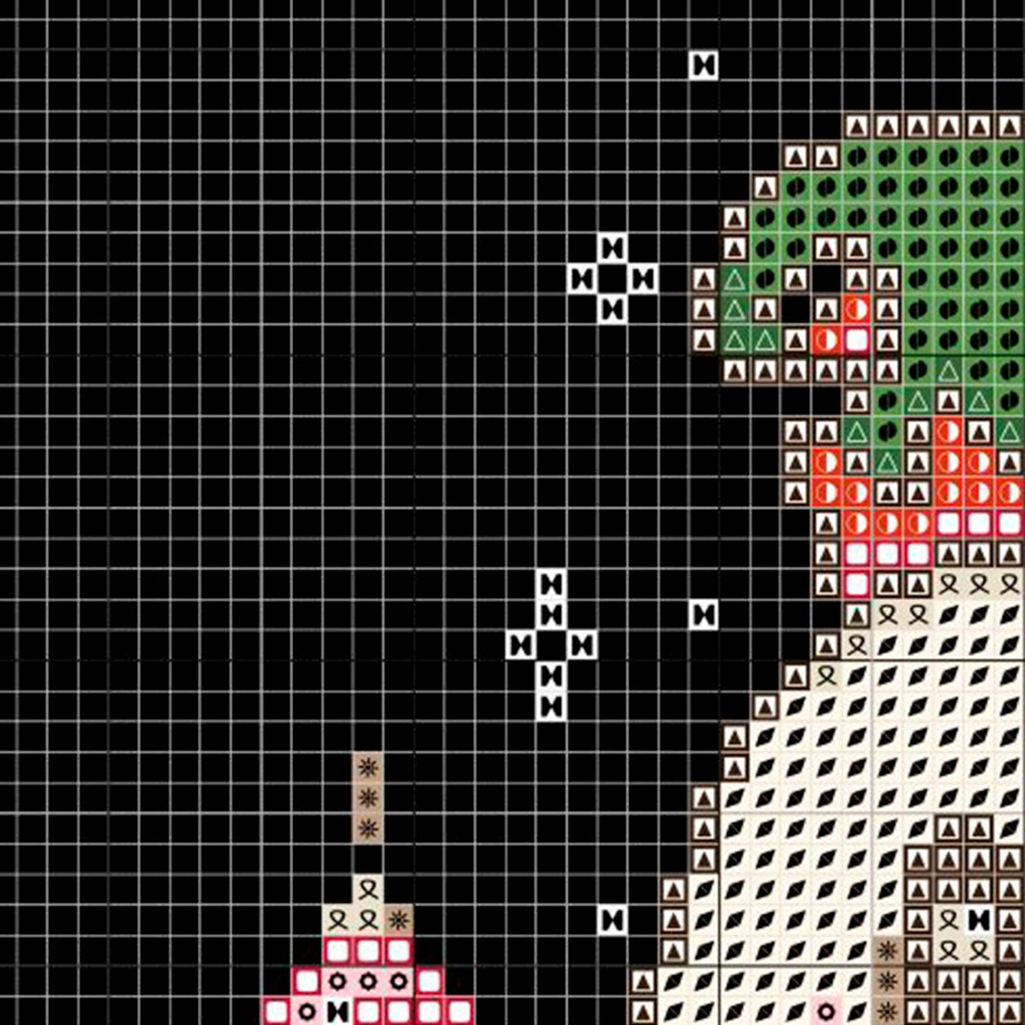 Cross Stitch Pattern Cute Ghost in Scarf Christmas Ghost Embroidery ...