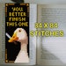 Whimsical Silly Goose Cross Stitch Bookmark PDF Handmade Bookmark With ...