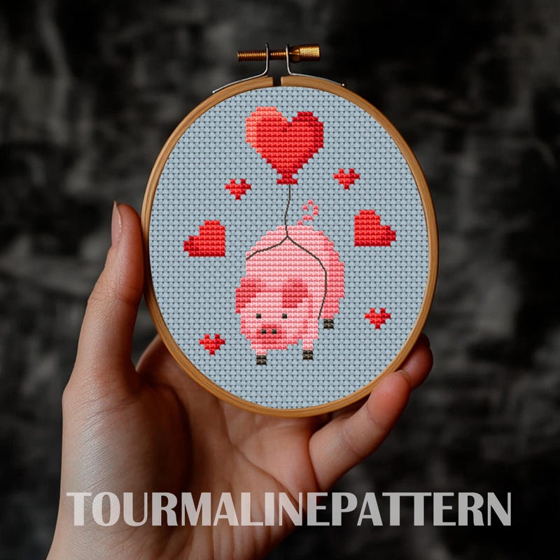 Pig Cross Stitch - Etsy