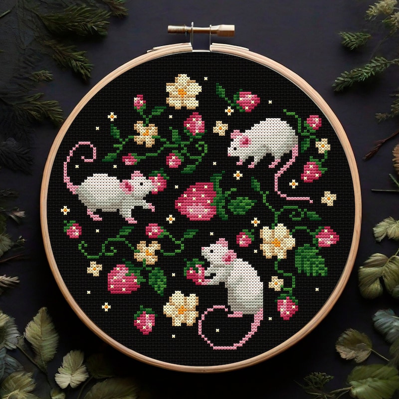 Rat Embroidery - Etsy