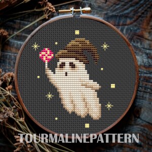 Halloween Ghost Cross Stitch Pattern, Cute Halloween Horror Stitch ...