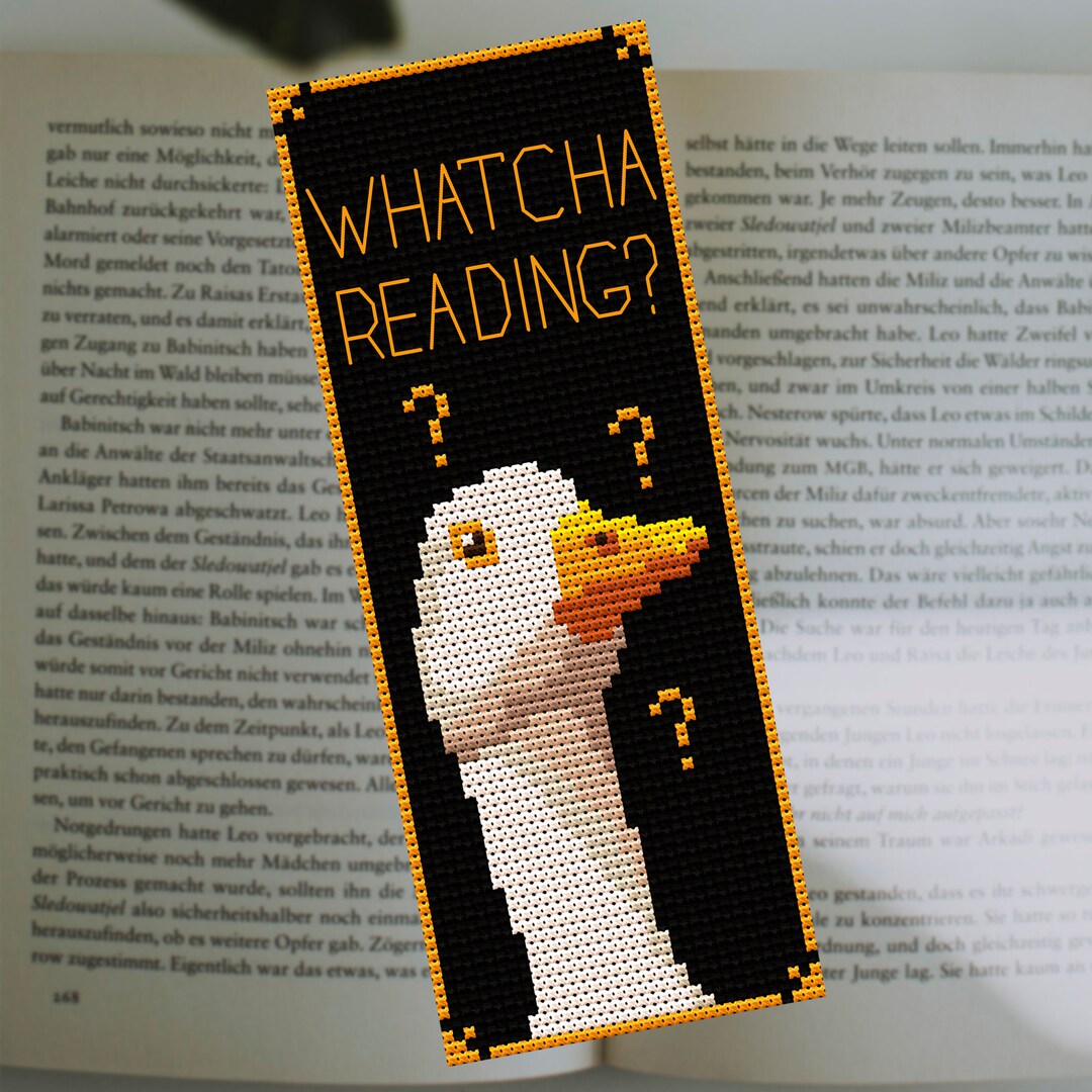 Rude Silly Goose Cross Stitch Bookmark Pattern PDF Handmade Aesthetic ...