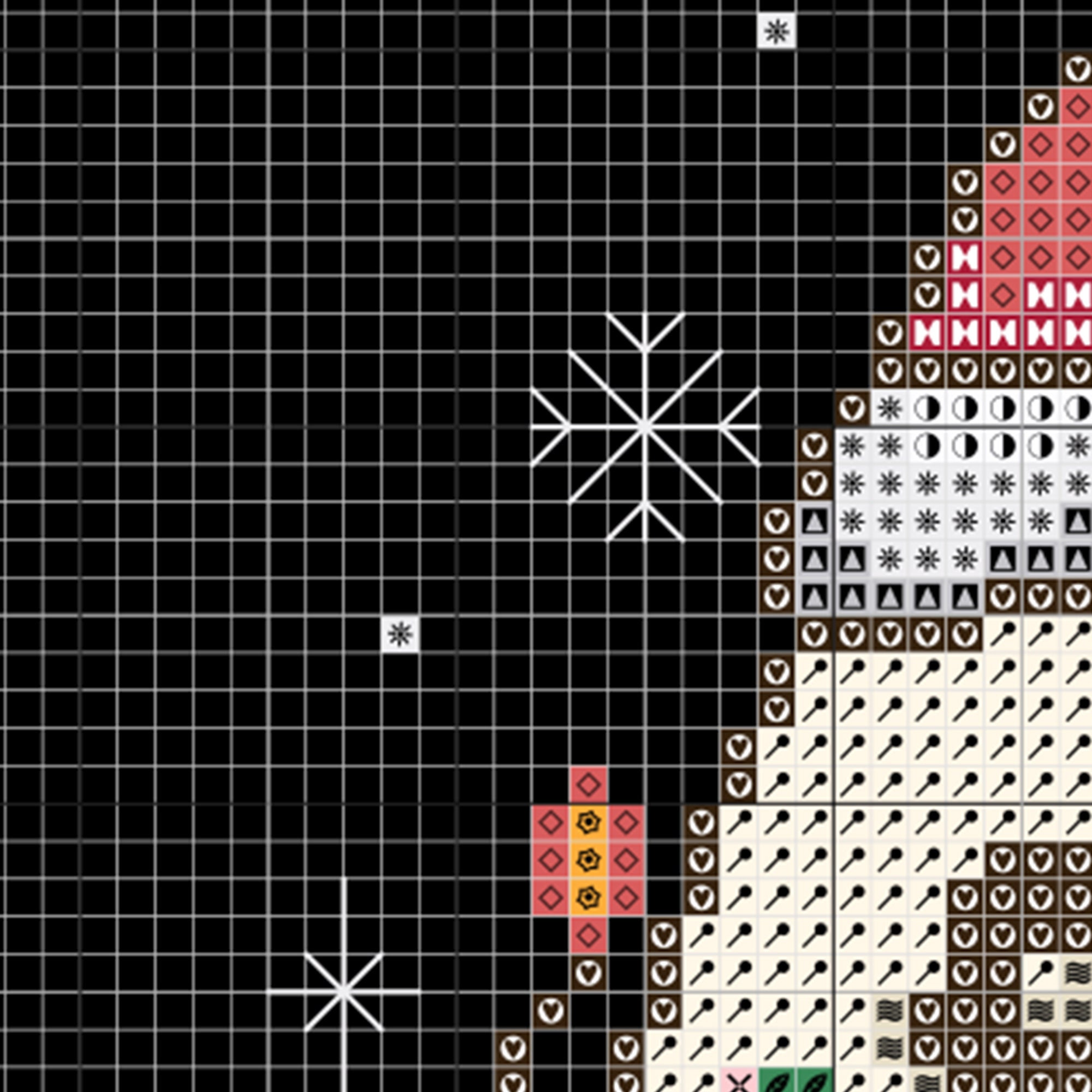 Christmas Garland Ghost Cross Stitch Pattern Cute Christmas Ghost ...