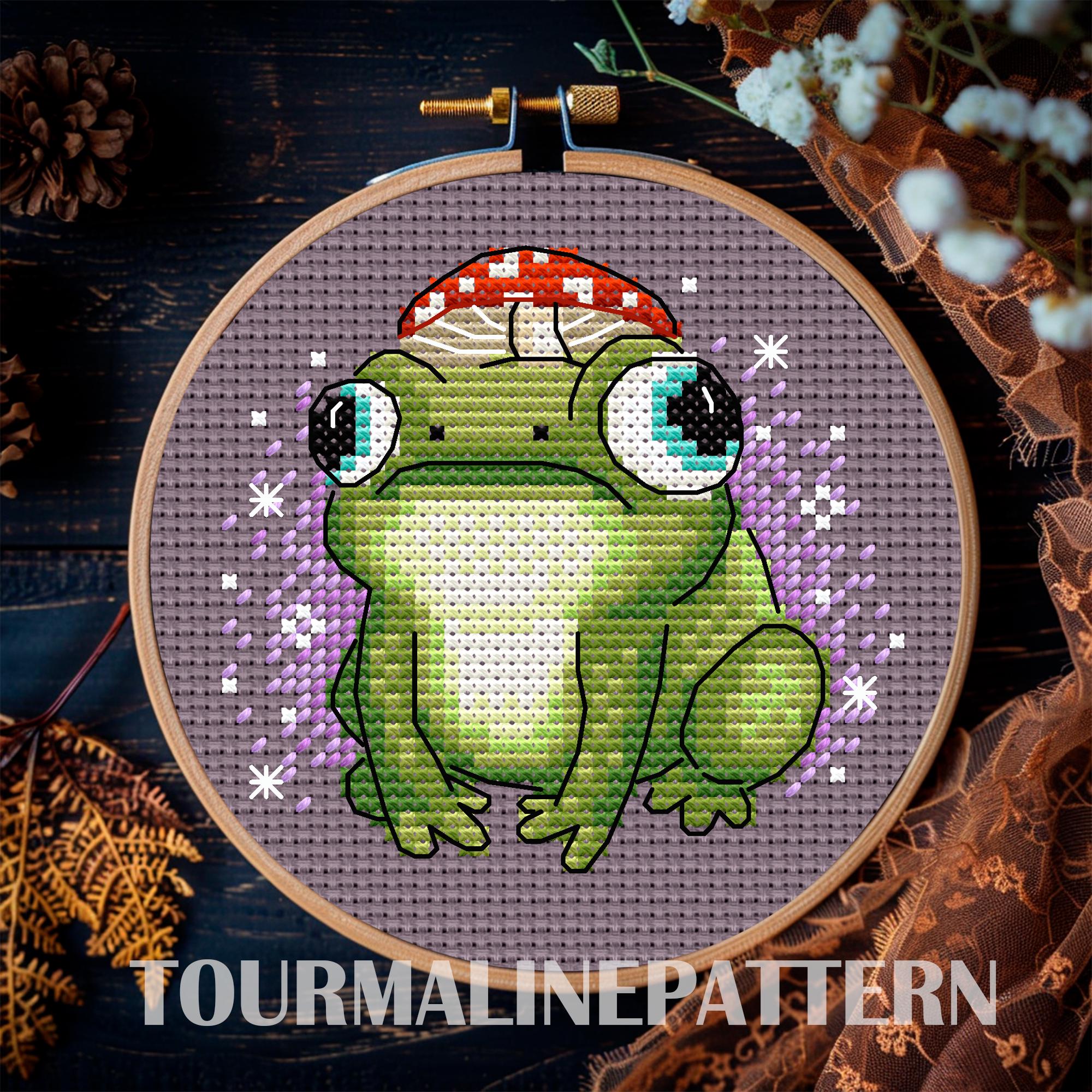 Magical Silly Frog Cross Stitch Pattern PDF, Funny Cross Stitch ...