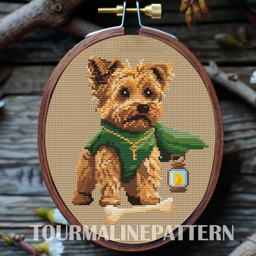 Yorkshire Terrier Cross Stitch Pattern PDF, Cute Dog Embroidery, Pet ...