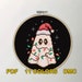 Christmas Garland Ghost Cross Stitch Pattern Cute Christmas Ghost ...