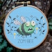 Spooky Bee Cross Stitch Pattern PDF Funny Cross Stitch Dark Floral ...