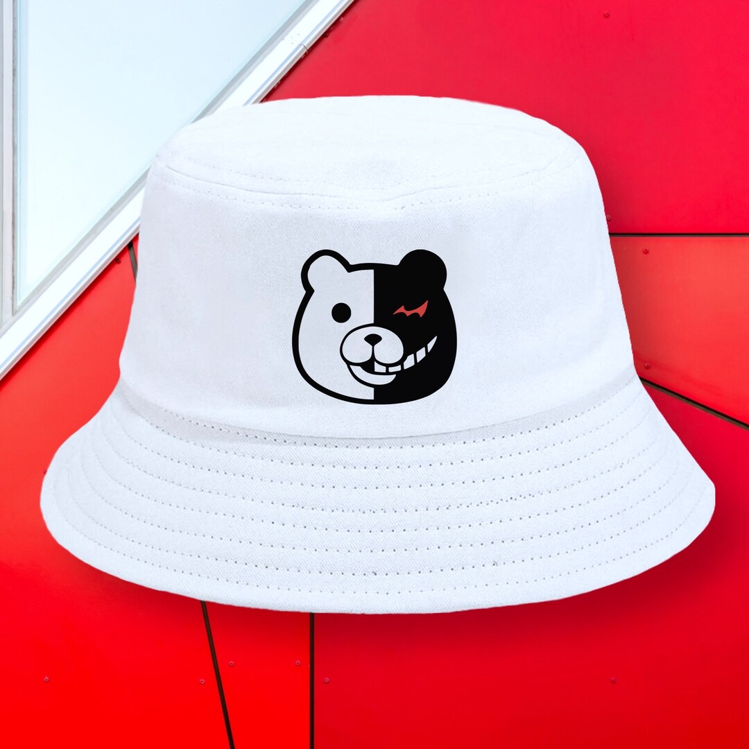 Monokuma Bear Hope & Despair Bucket Hat | Anime Gamer Bucket Hat | Old ...