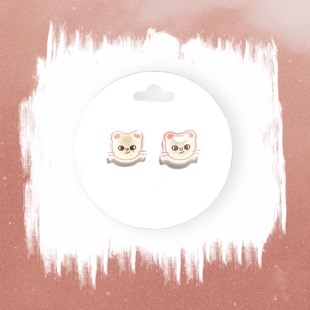 Stray Kids SKZOO Jiniret Kpop Stud Earrings | SKZ Hyunjin Earrings ...