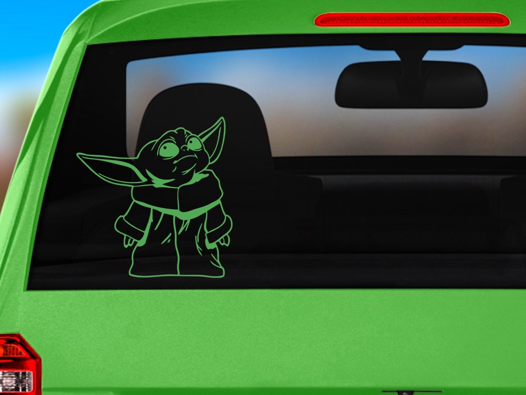 Baby Yoda Vinyl Decal Grogu Car Window Adhesive Vinyl Sticker Yoda ...