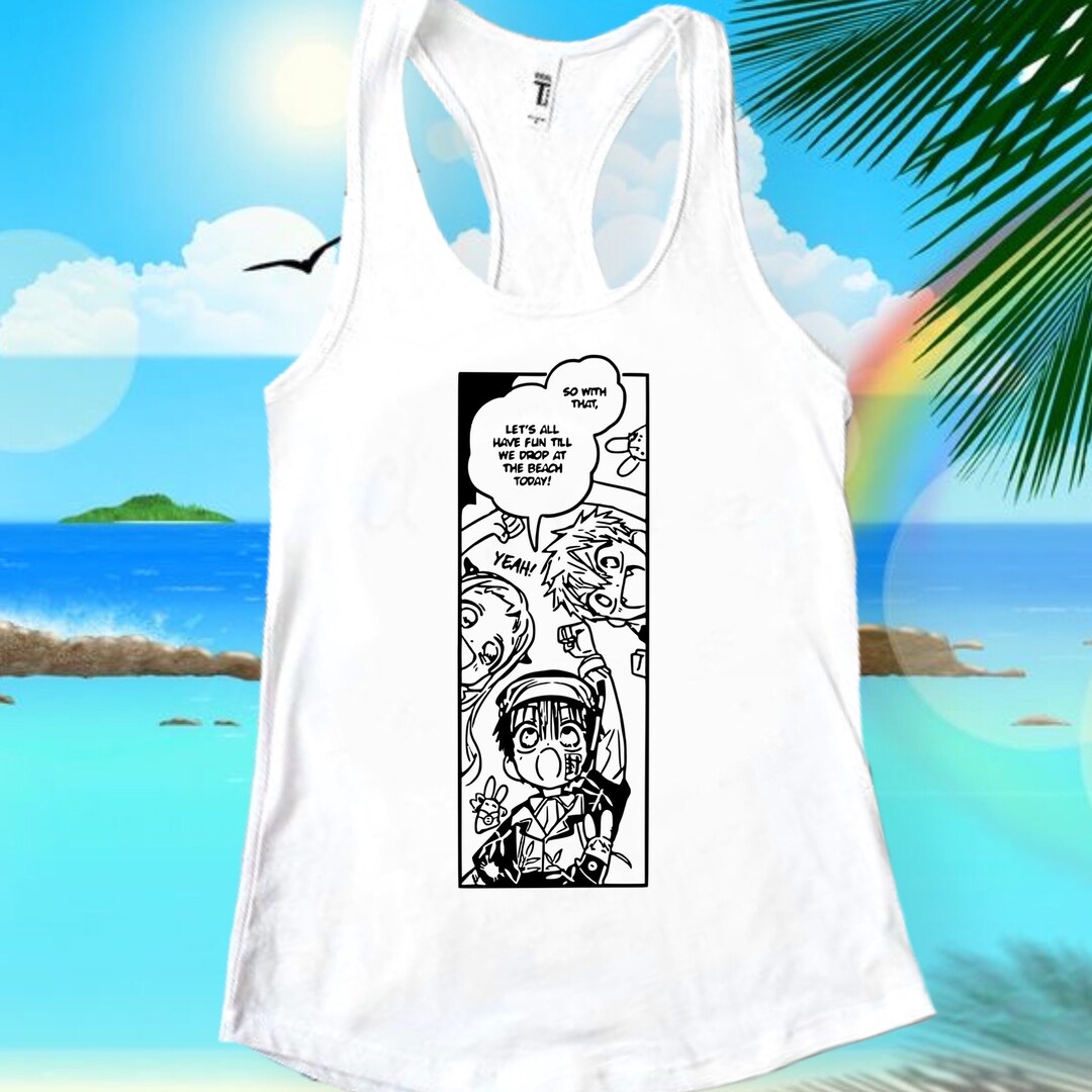Hanako Beach Scene Tank Top Anime Summer Racerback Tank Toilet Bound ...