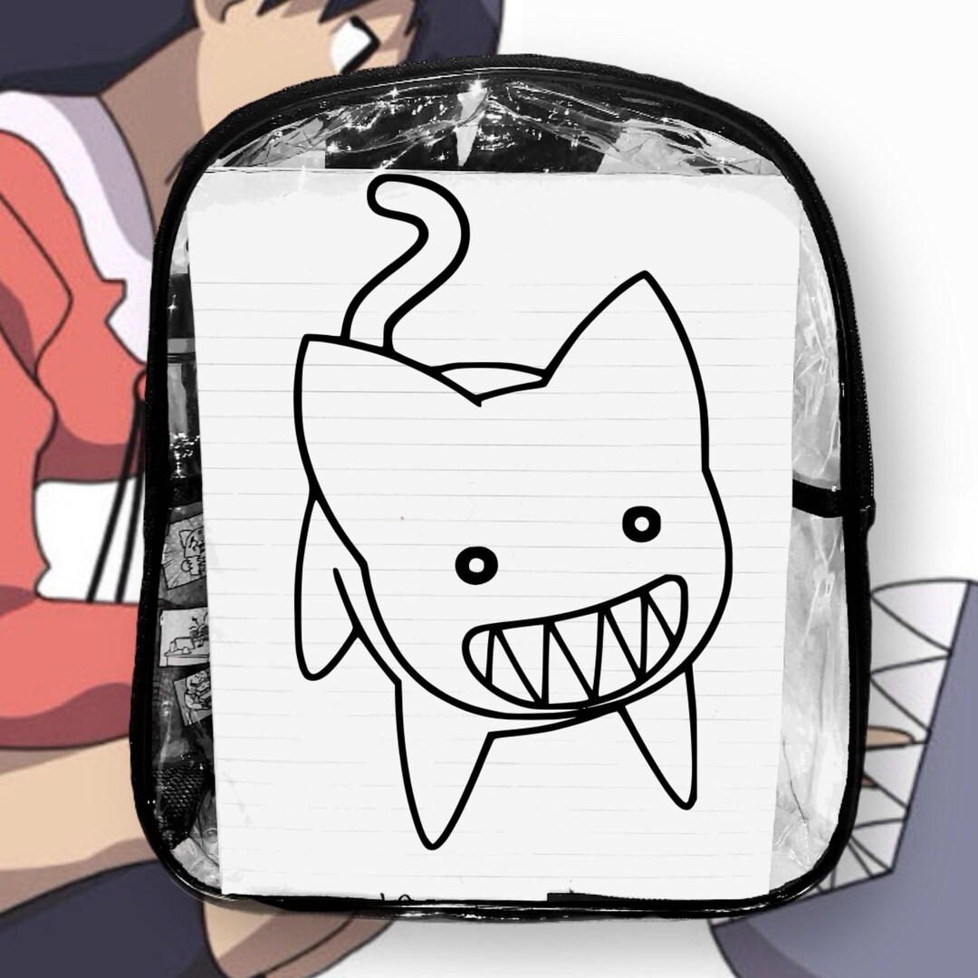 Azumanga Daioh Kamineko Clear 11 Backpack Anime Azumanga Biting Cat ...