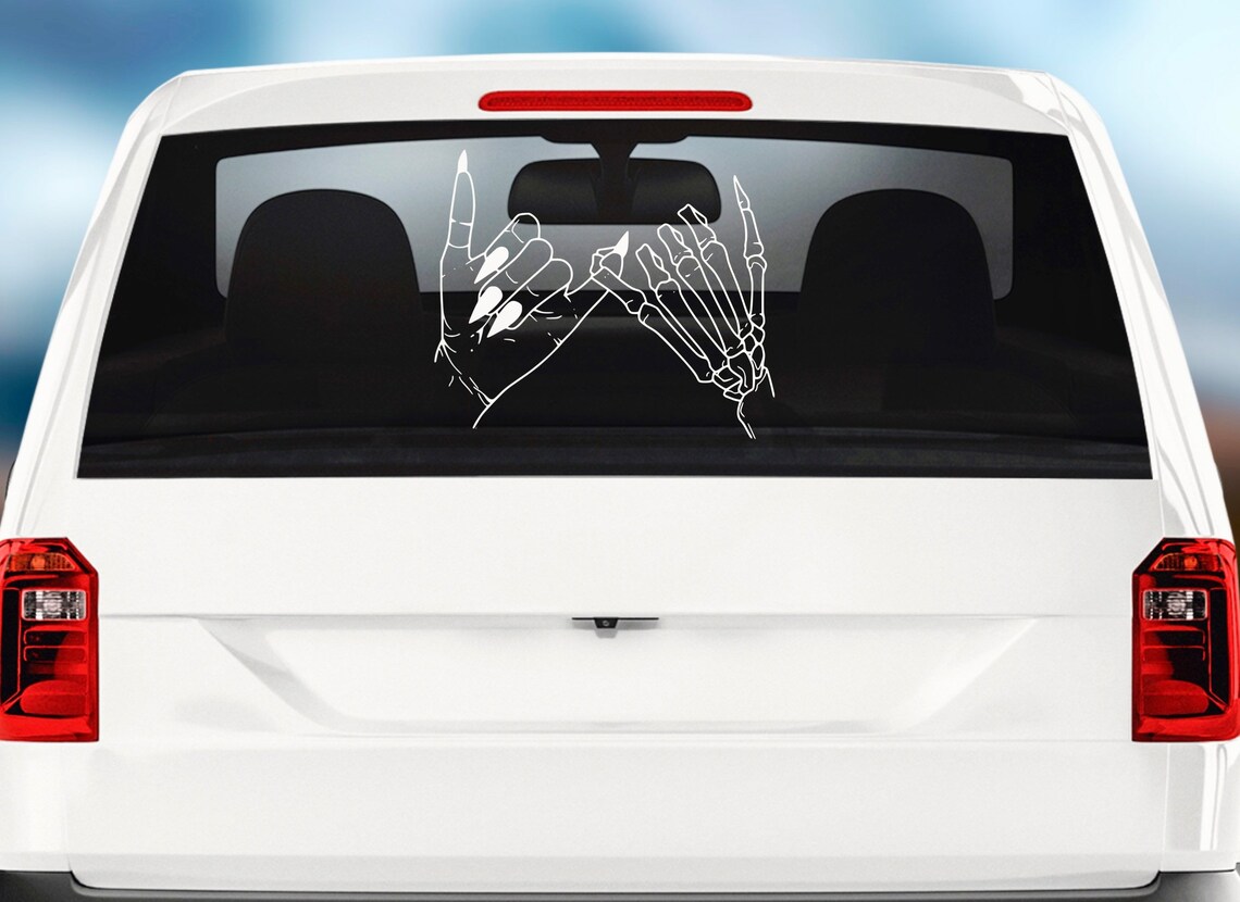 Goth Pinky Promise Large Vinyl Decal Creepy Spooky Goth Car Window ...