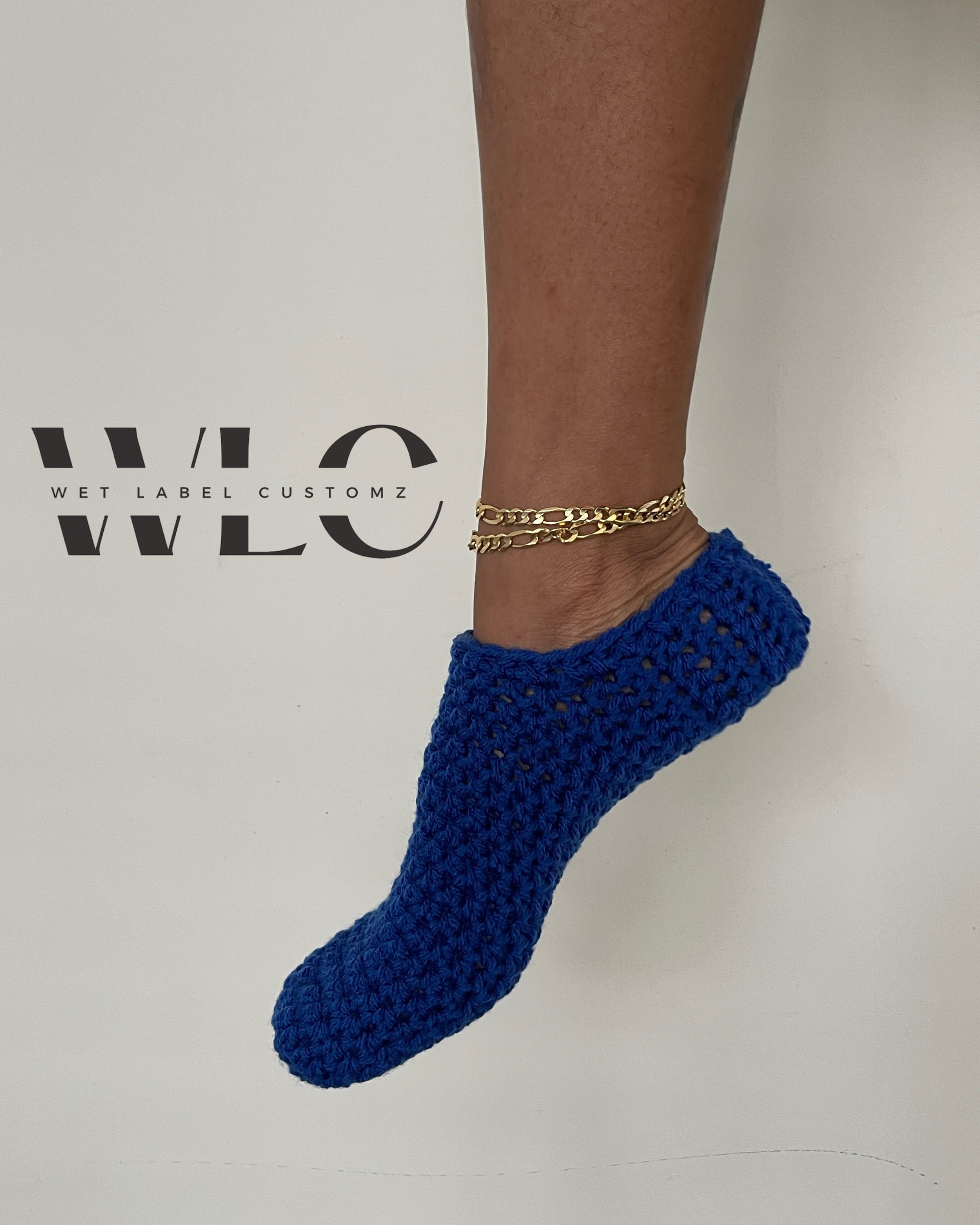 1 Pair Custom Hand Crocheted Cozy Footies Crochet Footie Socks Please ...