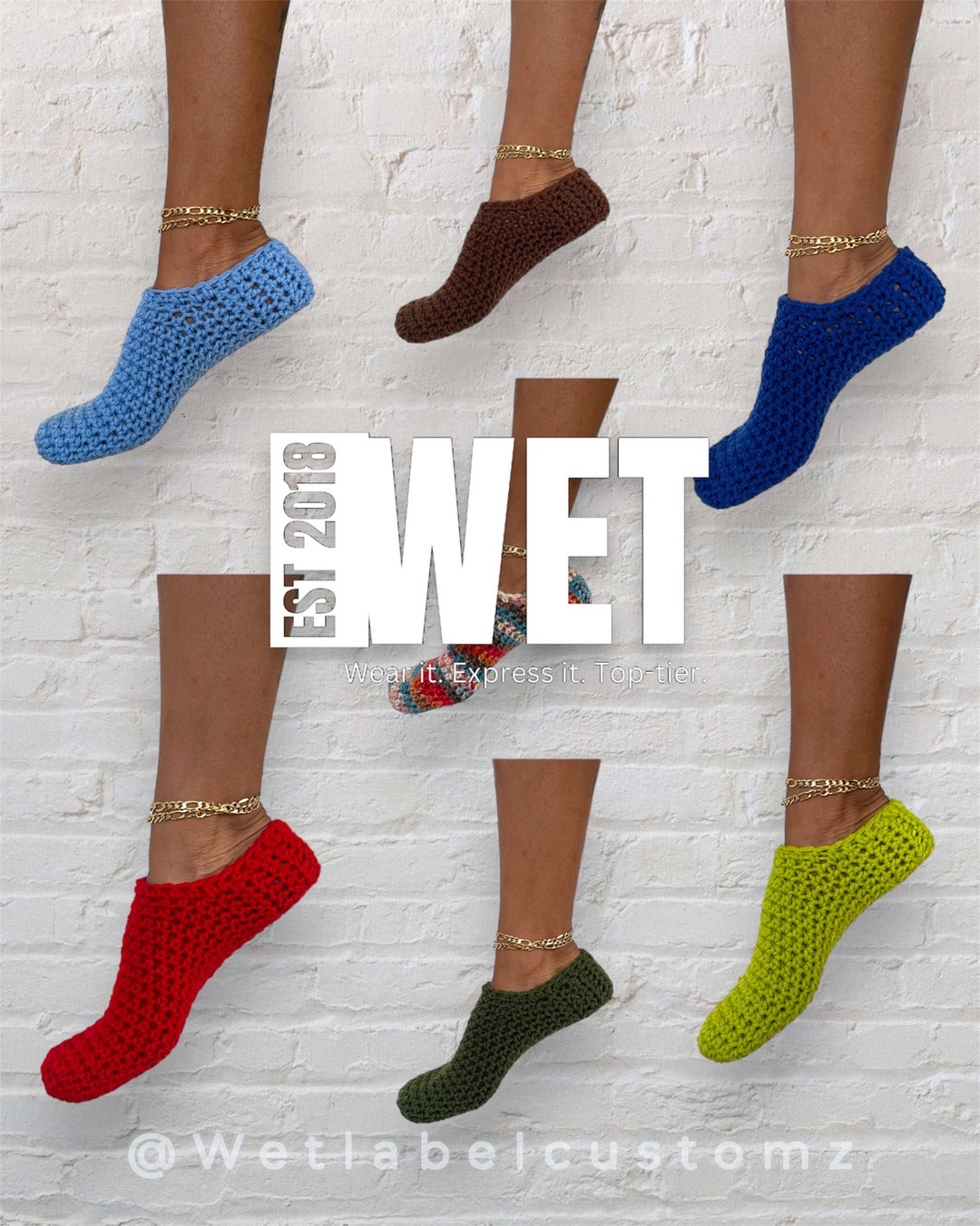 1 Pair | Custom Hand Crocheted Cozy Footies | Crochet Footie Socks ...