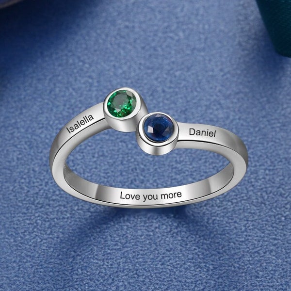 Mothers Ring 2 Stone - Etsy