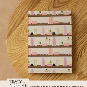 Book Lovers Book Shelf Seamless Pattern 300 DPI PNG Instant Download ...