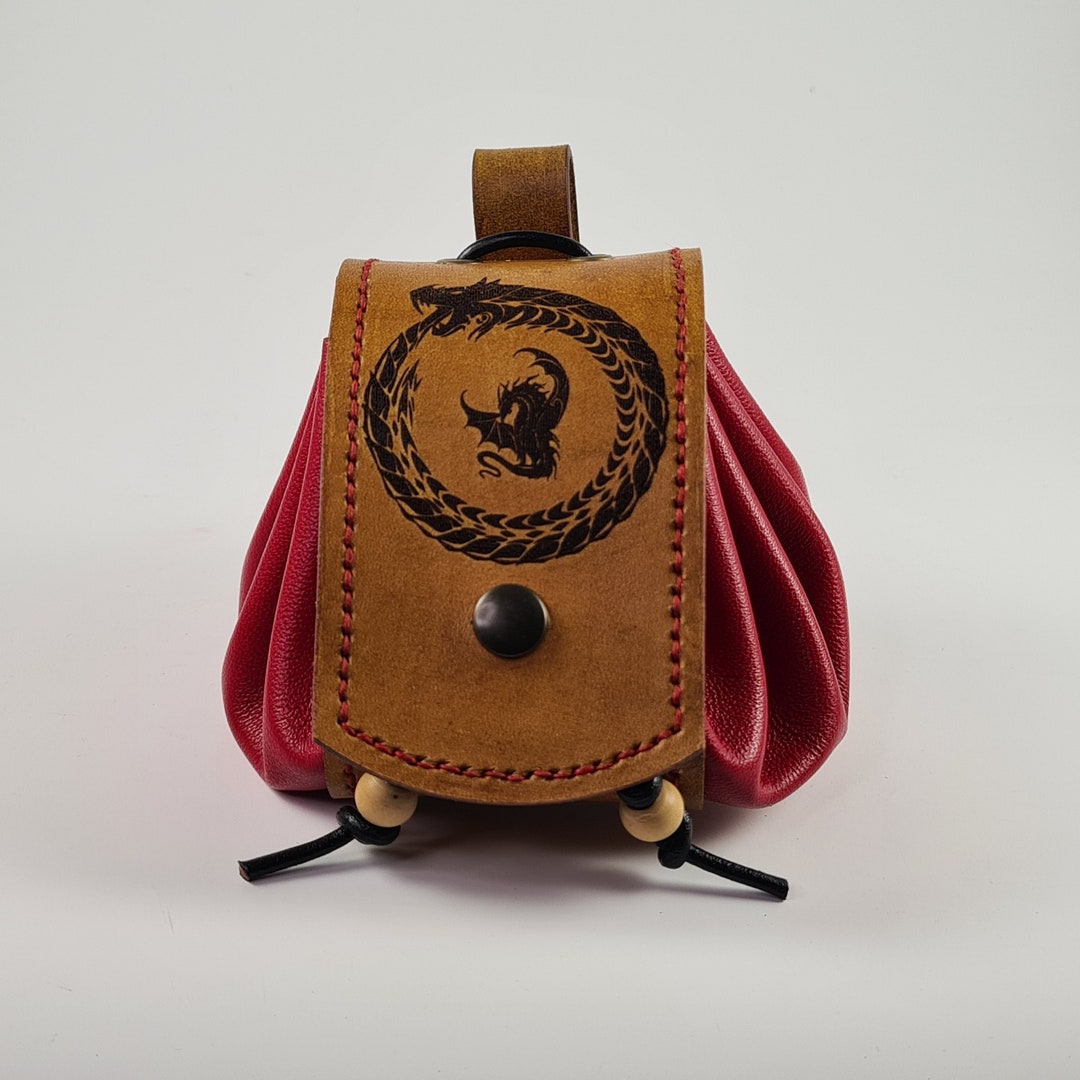 Medieval Ouroboros Leather Purse - Etsy