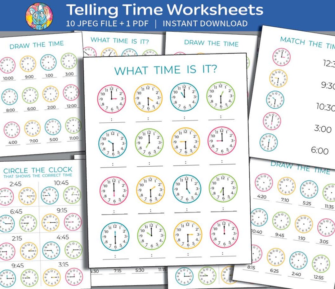 Telling Time Worksheets | Telling Time Learning Activities | Preschool ...