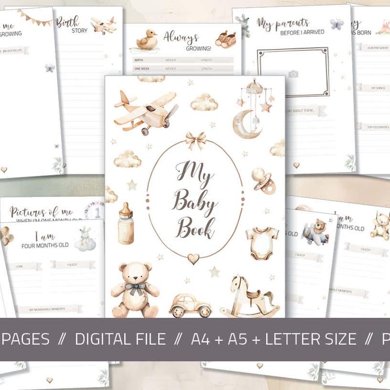 Baby Journal Book - Etsy