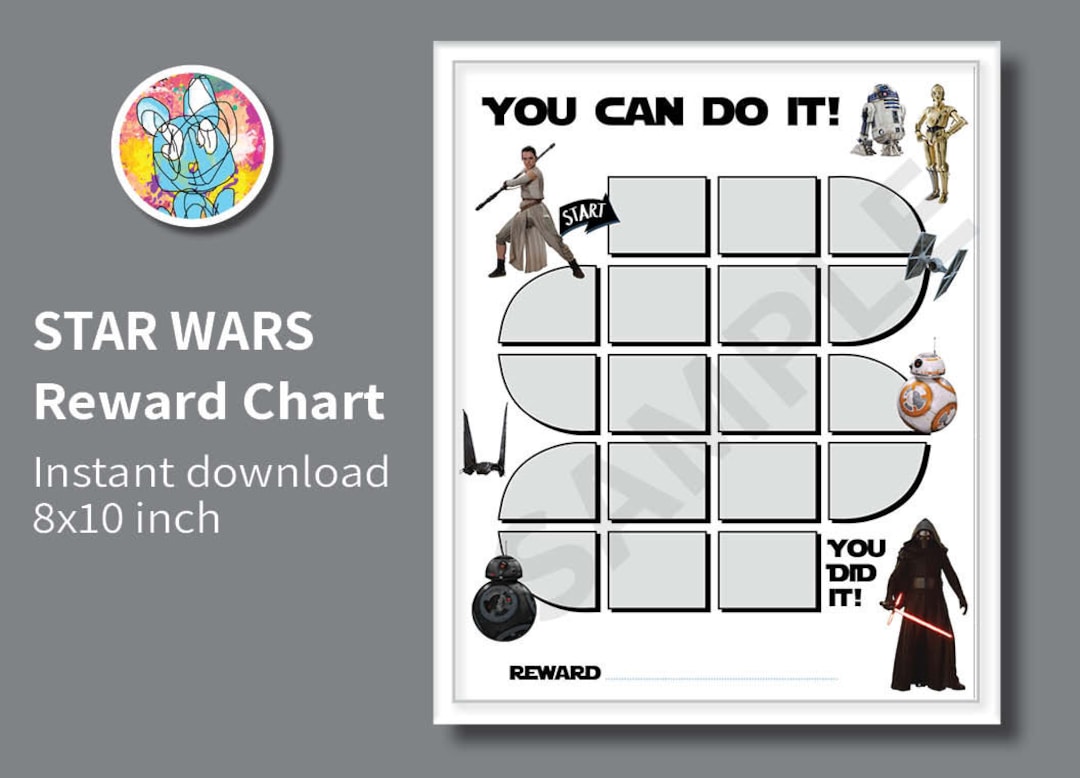 STAR WARS Reward Chart Printable Behavior Chart Star Wars - Etsy