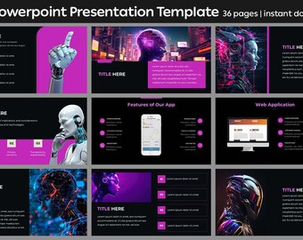 Ai Technology Powerpoint Template - Etsy