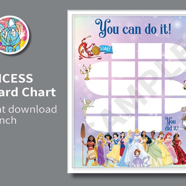 Cinderella Reward Chart - Etsy