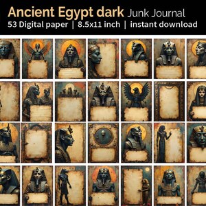 Ancient Egypt Junk Journal Pages | Whimsical Pharaoh Whimsical Egyptian ...