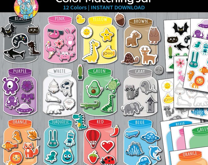 Classroom Color Sorting Jars | Color Matching Activity | Instant ...