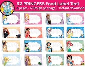 Birthday Label Princess - Etsy