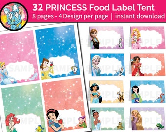 Princess Party Food Label - Etsy