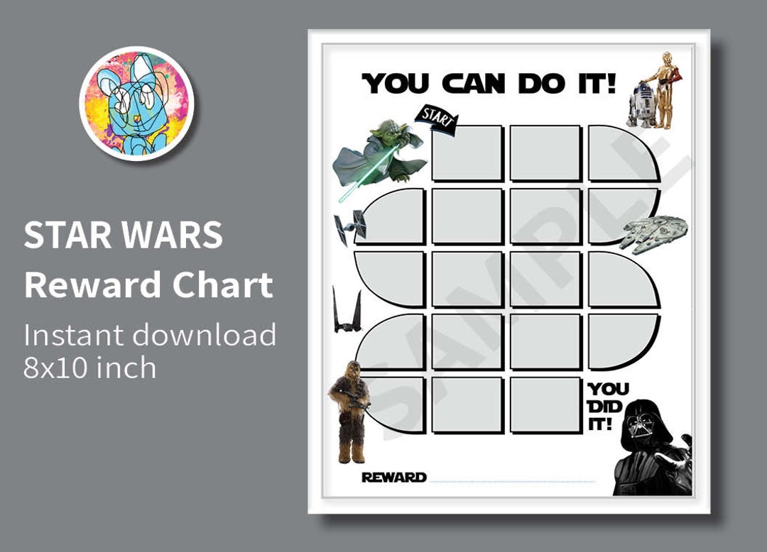 STAR WARS Reward Chart Printable Behavior Chart Star Wars - Etsy Australia