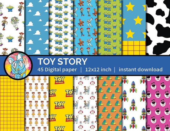Toy Story Bundle Digital Paper Print Toy Story Scrapbook - Etsy