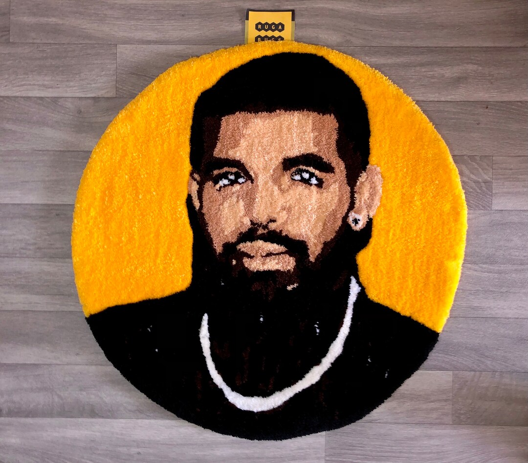 Drake Tufted Rug, Portrait Rug, Custom, Personalized Gifts, Bedroom ...