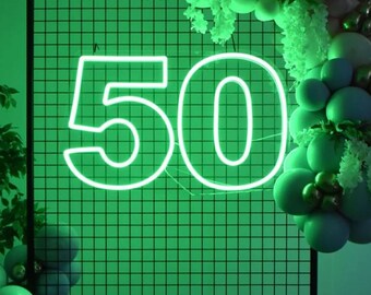 50th Birthday Neon - Etsy