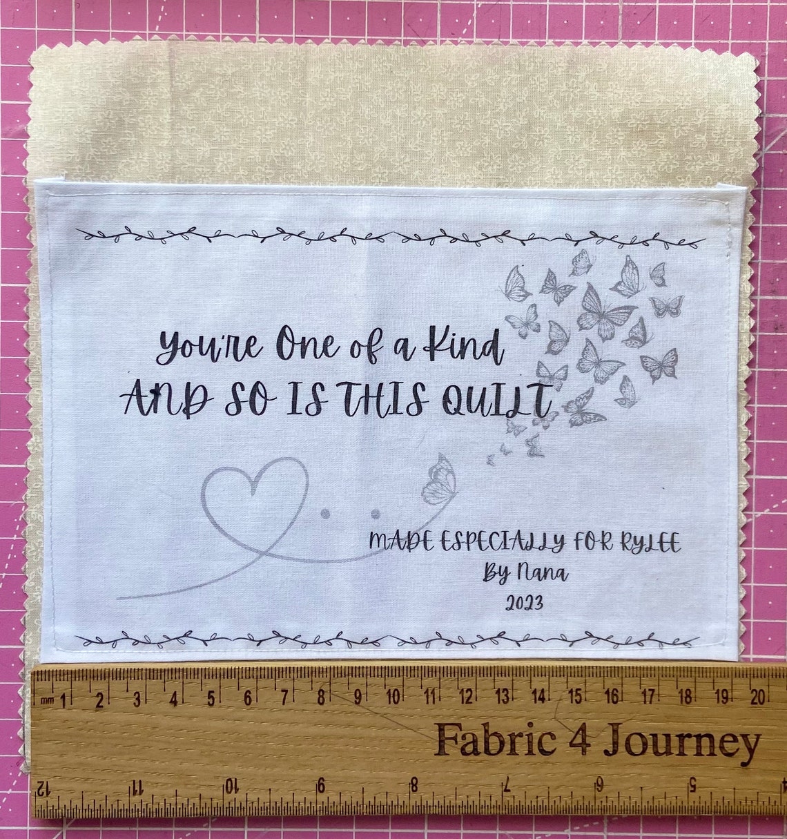 Custom Quilt Label Template PDF, Printable Black and White Quilt Label ...