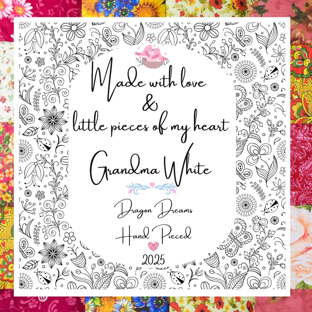 Custom Quilt Label: "made With Love" Fabric Tag (instant Download ...