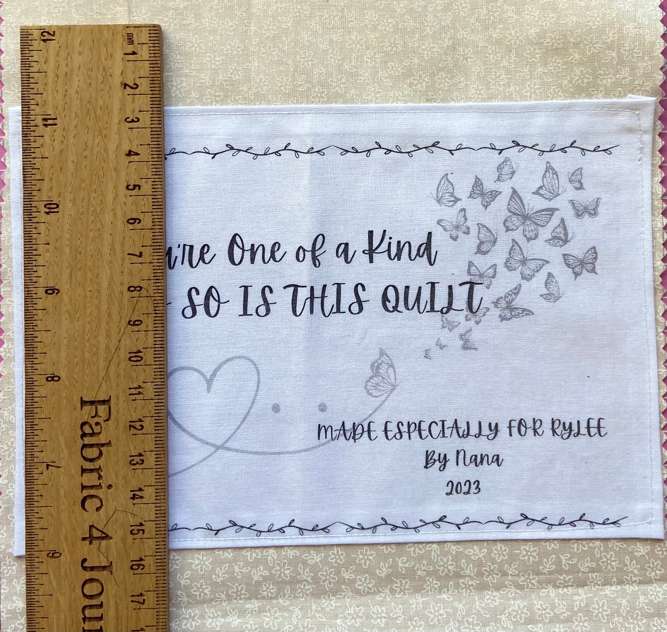 Custom Quilt Label Template PDF, Printable Black and White Quilt Label ...