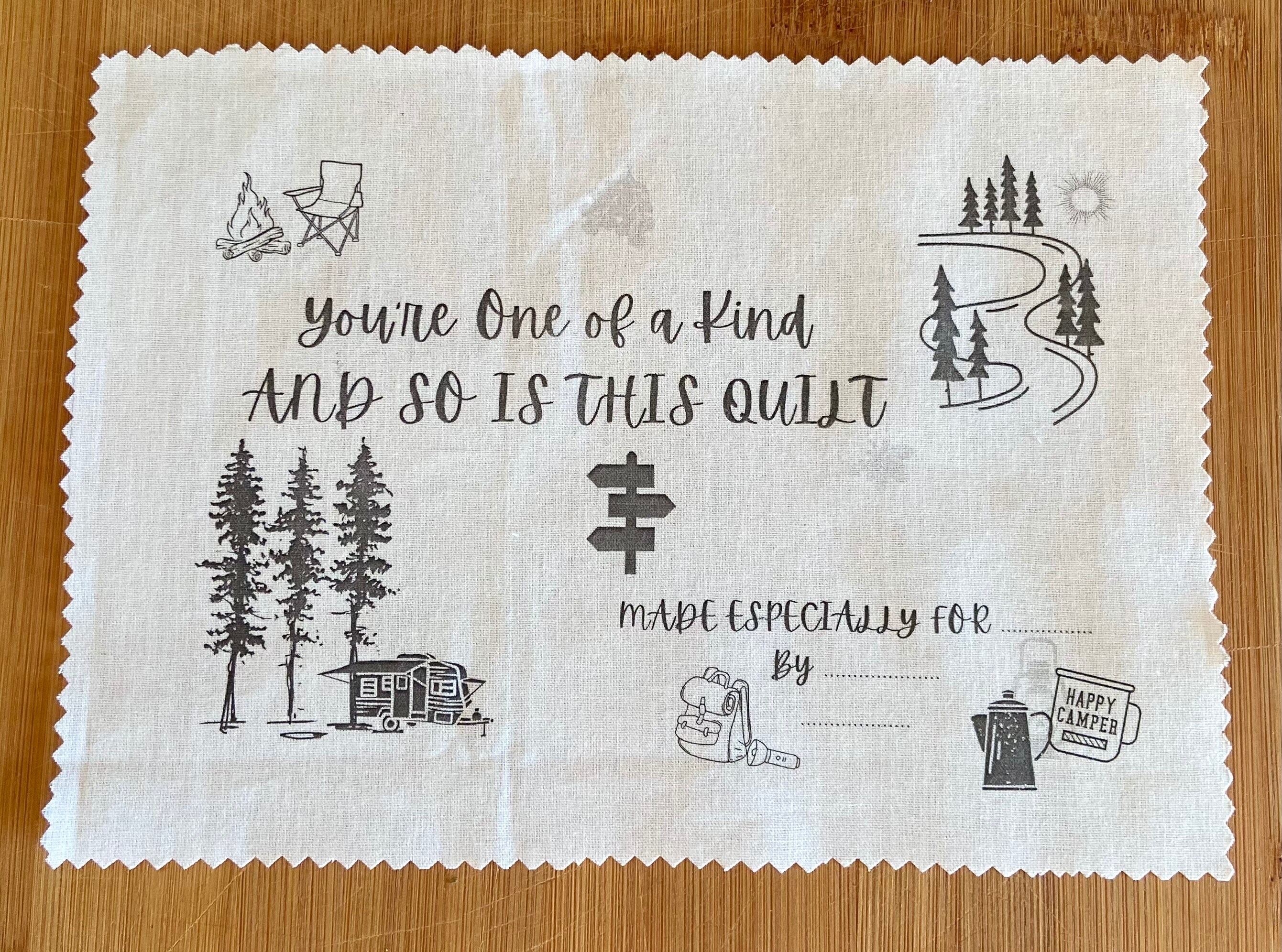 Custom Printable Quilt Labels, Personalize With Name, Date, Location ...