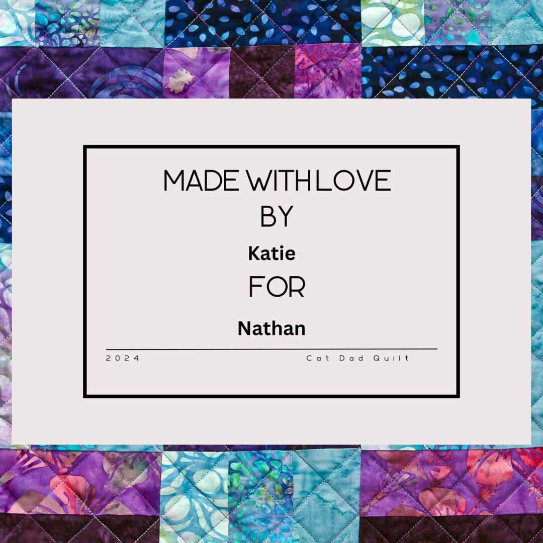 Minimalist Quilt Label Template PDF, Printable Black and White Quilt ...