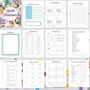 Quilt Planner PDF – Printable Quilting Journal & Project Organizer ...